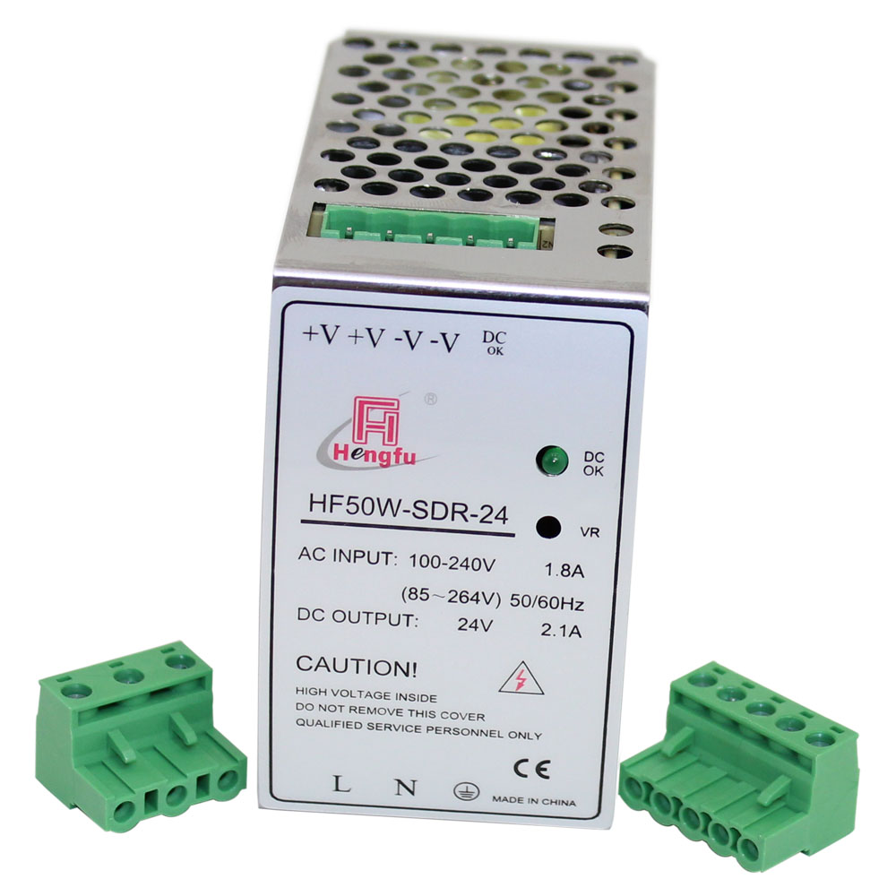 24 Volt 2.1 Amp DIN Rail Power Supply