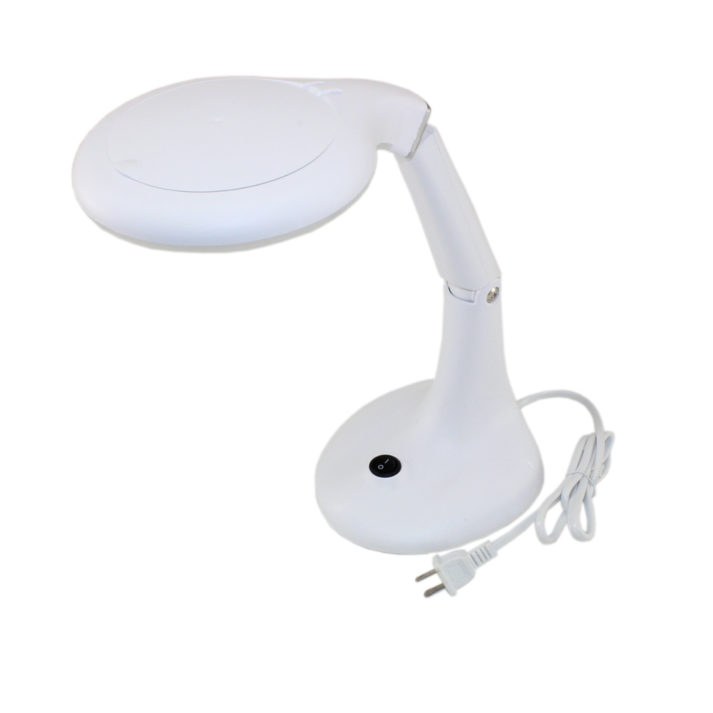 15 LED Table Lamp with 4" Glass Magnifier Lens - 10Watt