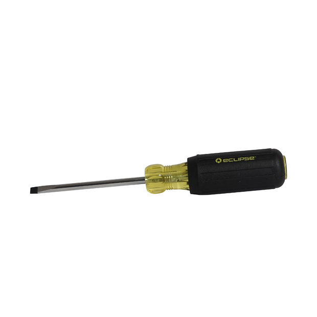 Slotted Screwdriver, 3/16"x3", Rubber Grip