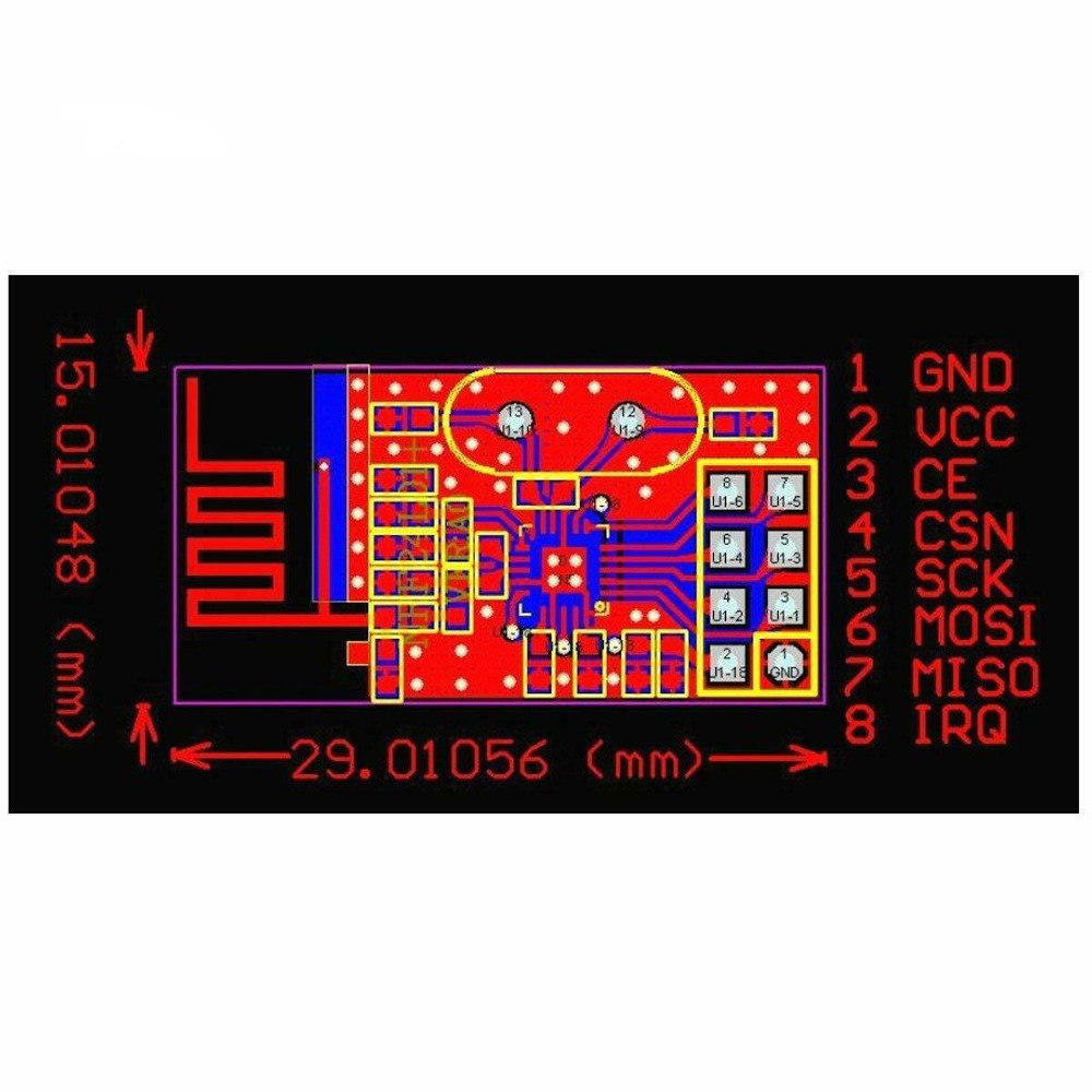 NRF24L01-RF 2.4GHz Wireless RF Transceiver Module NRF24L01-RF 2.4GHz Wireless RF Transceiver Module