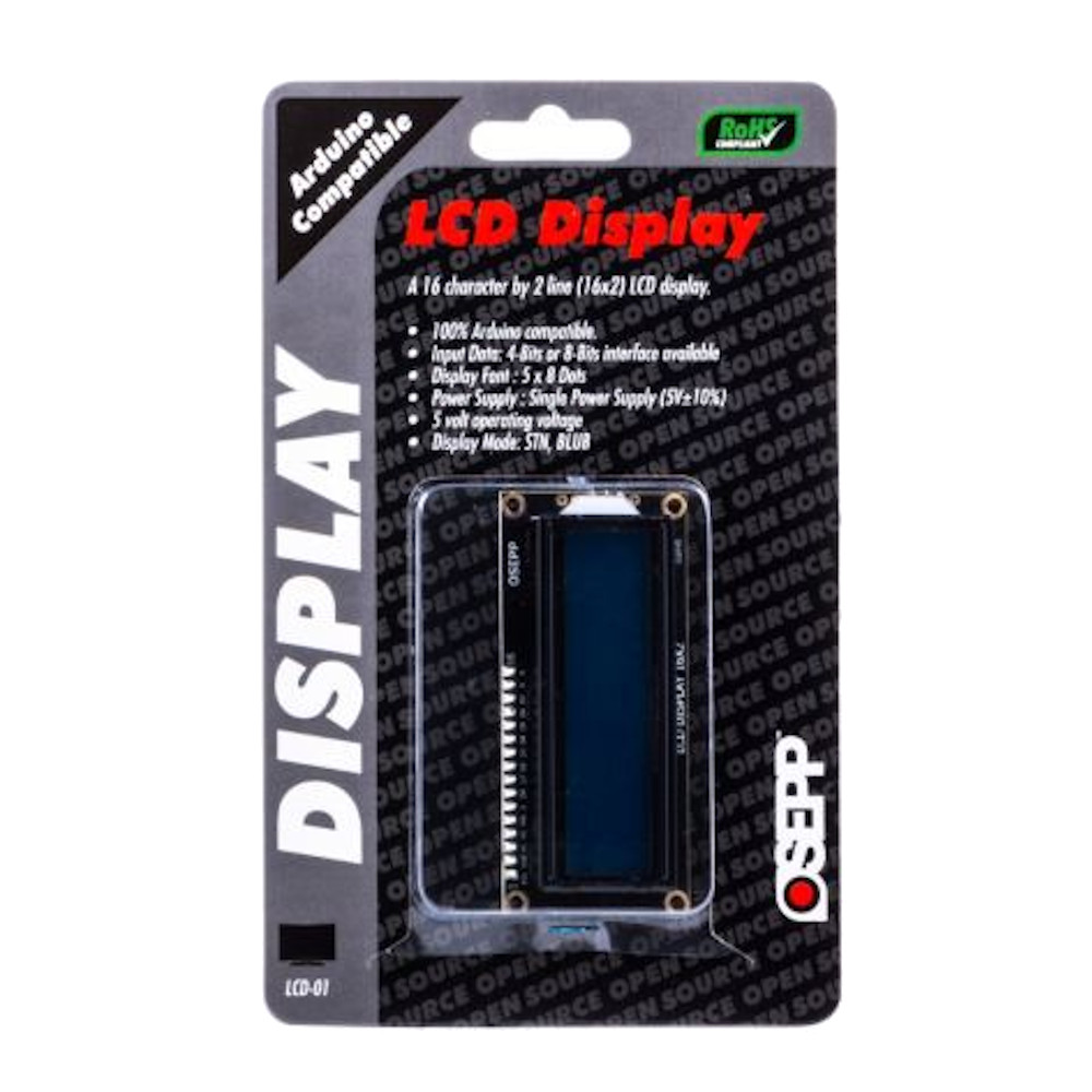 OSEPP 16x2 LCD Display Panel Module - LCD-01 OSEPP 16x2 LCD Display Panel Module - LCD-01