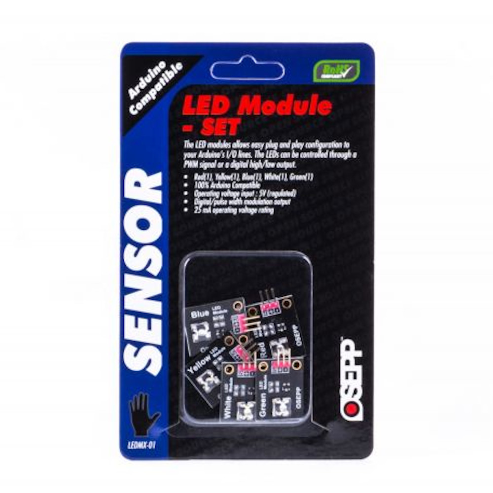 OSEPP Five Color Mixed Pack of LED Modules - LEDMX-01
