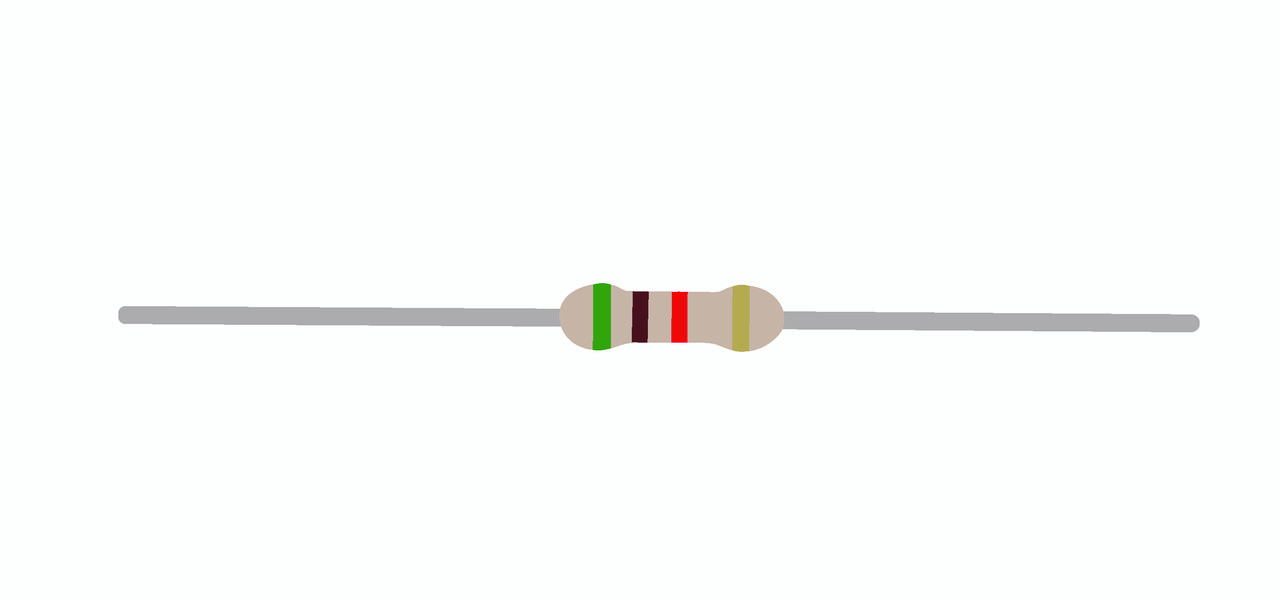 Carbon Film Resistor 5.1K Ohm 1/4 Watt 5%