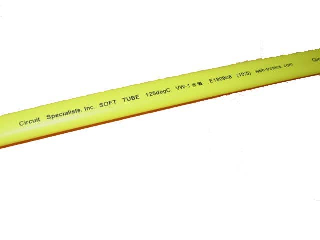 Yellow 7mm / 1/4" SoftTube Heat Shrink Tubing 4ft length